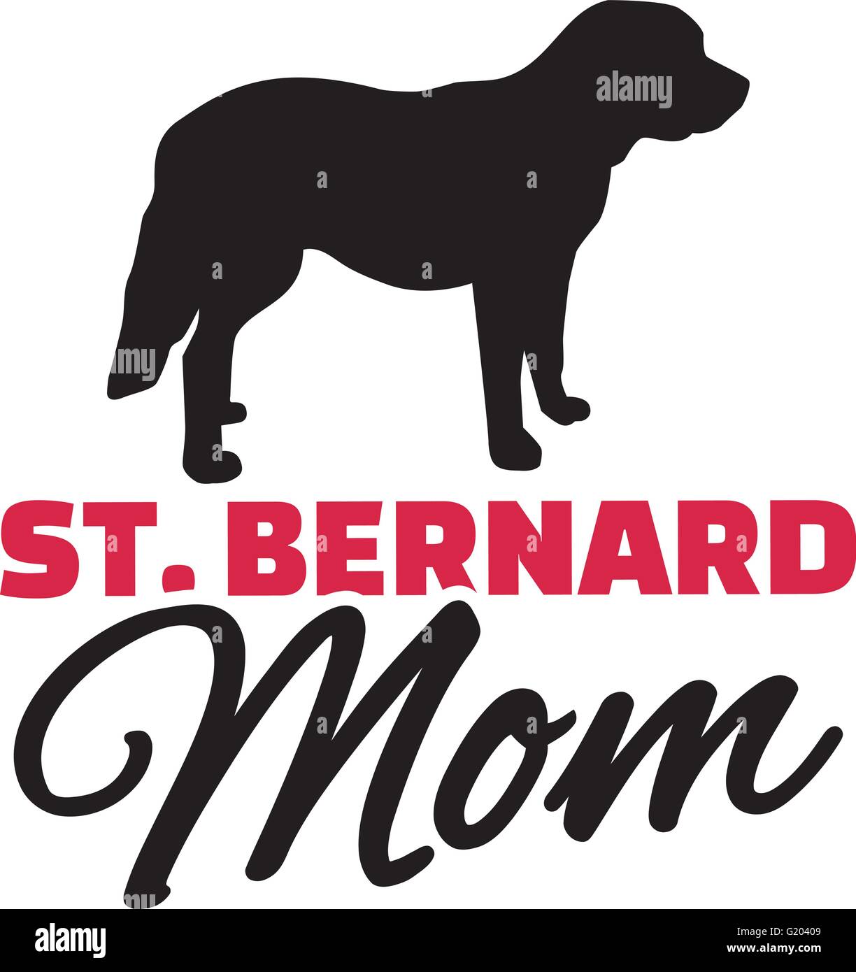 Saint bernard silhouette hi-res stock photography and images - Alamy