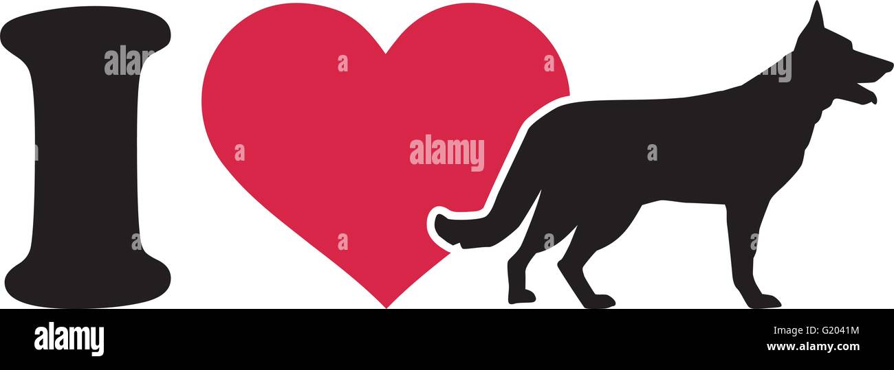 I love German Shepherd icon Stock Vector Image & Art - Alamy