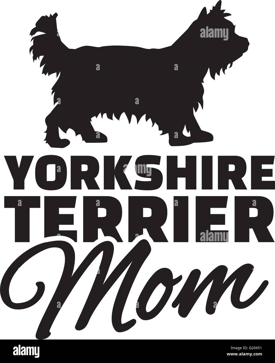 Yorkshire Terrier Mom Stock Vector Image & Art - Alamy