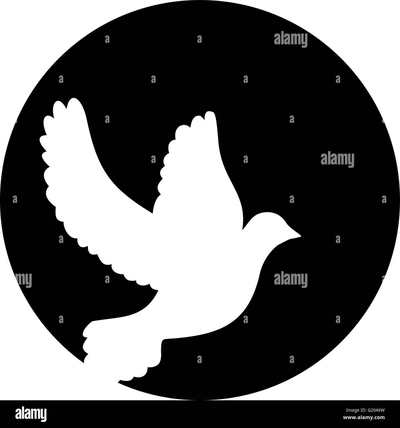 Bird flying in moon Stock Vector Images - Alamy