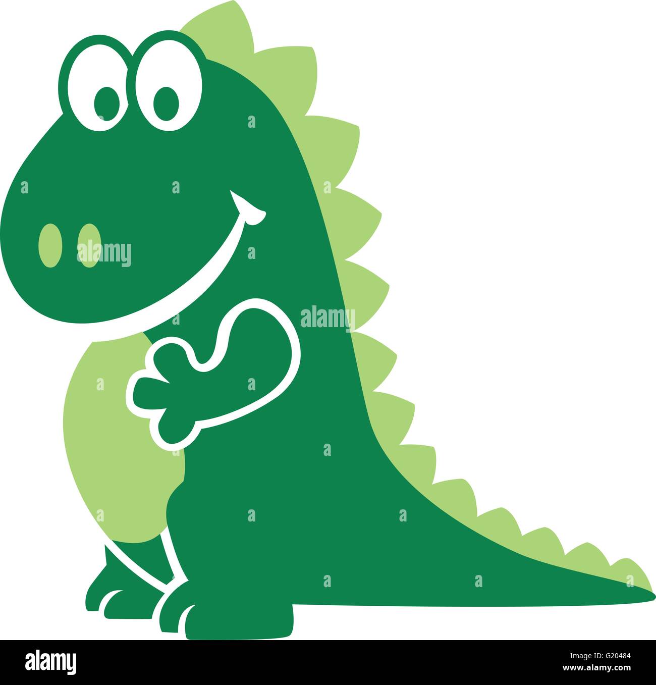 Cartoon illustration dragon smiling Stock Vector Images - Alamy