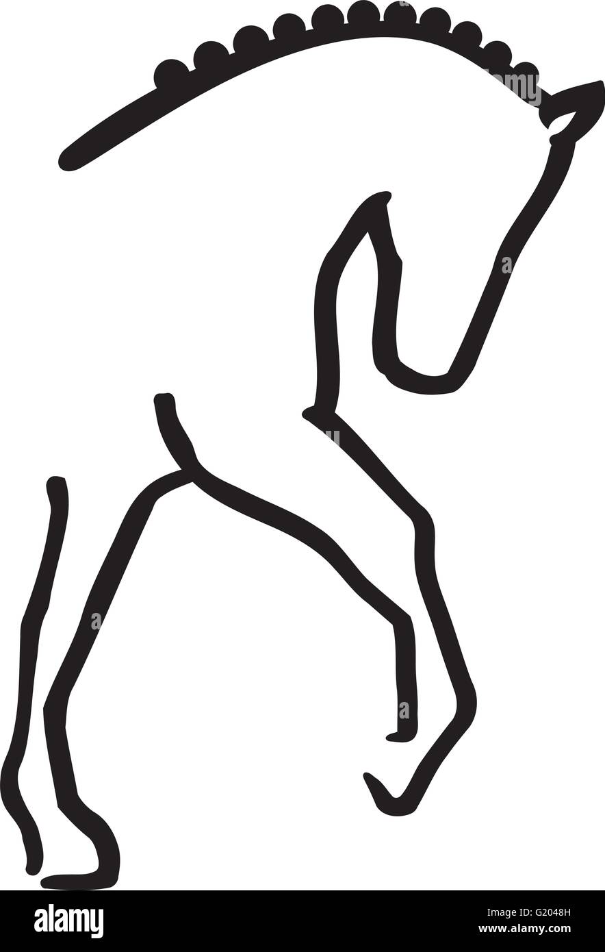 Dressage horse in caligraphy style Stock Vector Image & Art - Alamy