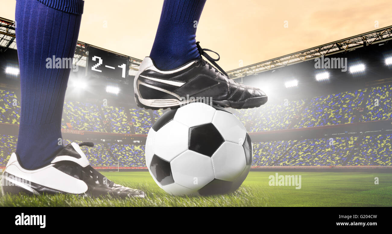 Soccer football player legs stadium hi-res stock photography and images ...