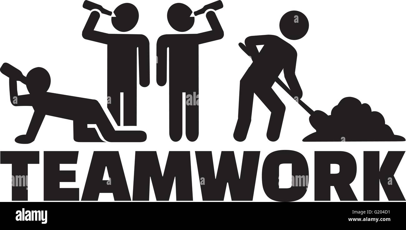 Teamwork - Some drinking alcohol one working Stock Vector Image & Art ...