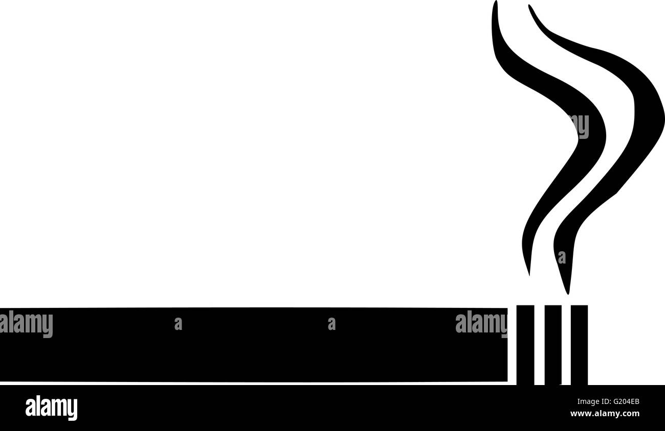 Smoking icon cigarette symbol Black and White Stock Photos & Images - Alamy