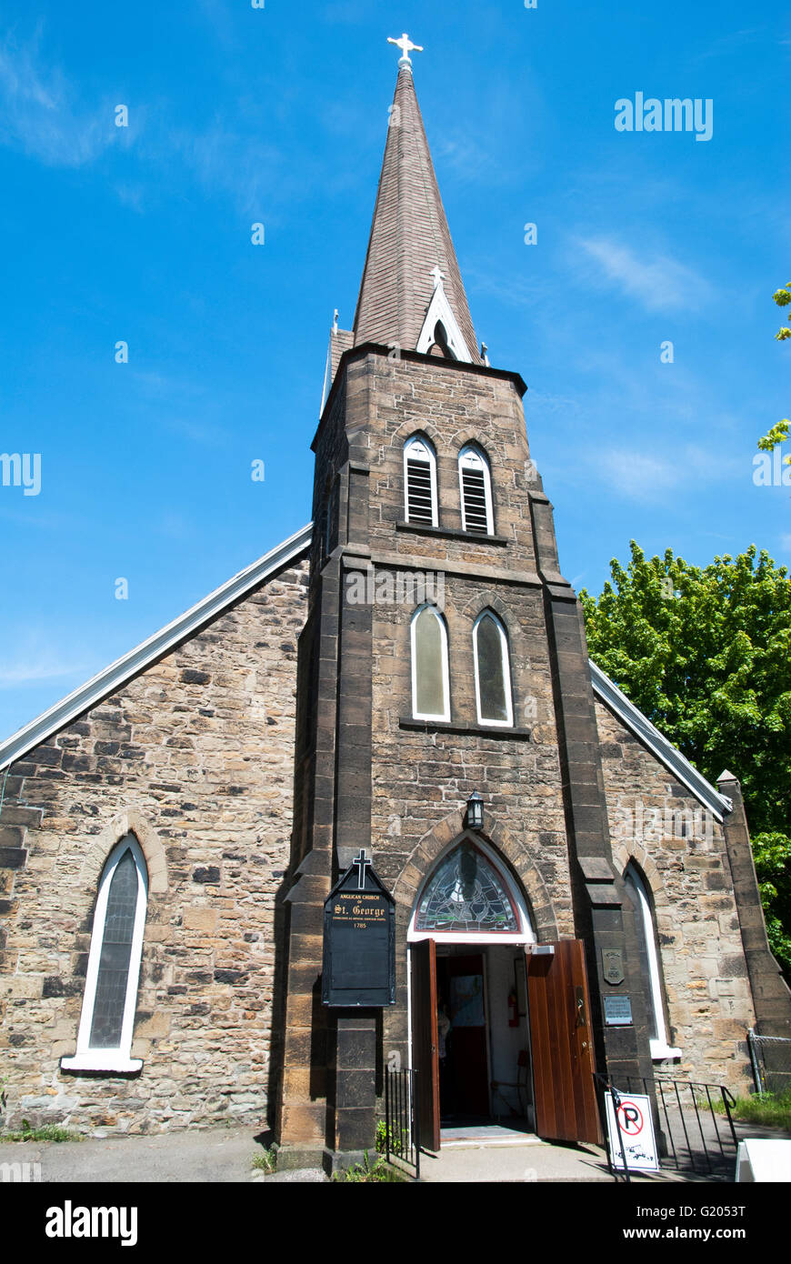 The historic Anglican St.George church in Sydney town (Nova Scotia ...