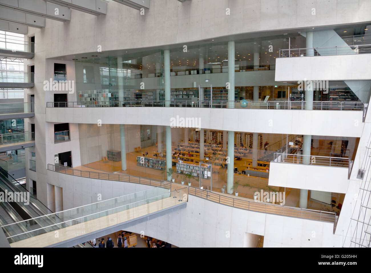 Interior of the Royal Library in the Black Diamond, Den Sorte Diamant ...