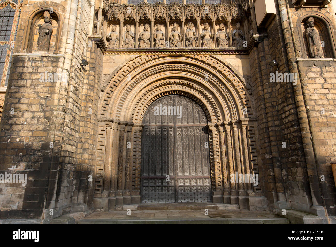 Romanesque carving moldings around Lincoln Cathedral Main door, Lincoln ...