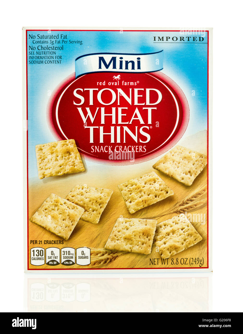 Winneconne, WI - 19 May 2016: Box of Red Oval Farms crackers on an ...