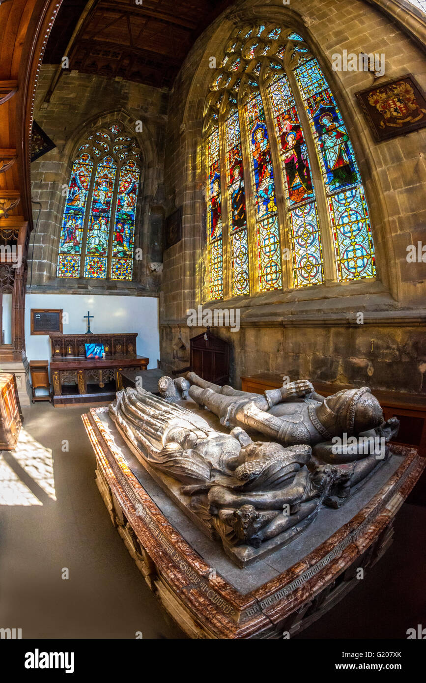 De Bower Chapel, Tideswell Parish Church, Tideswell, Derbyshire Stock ...