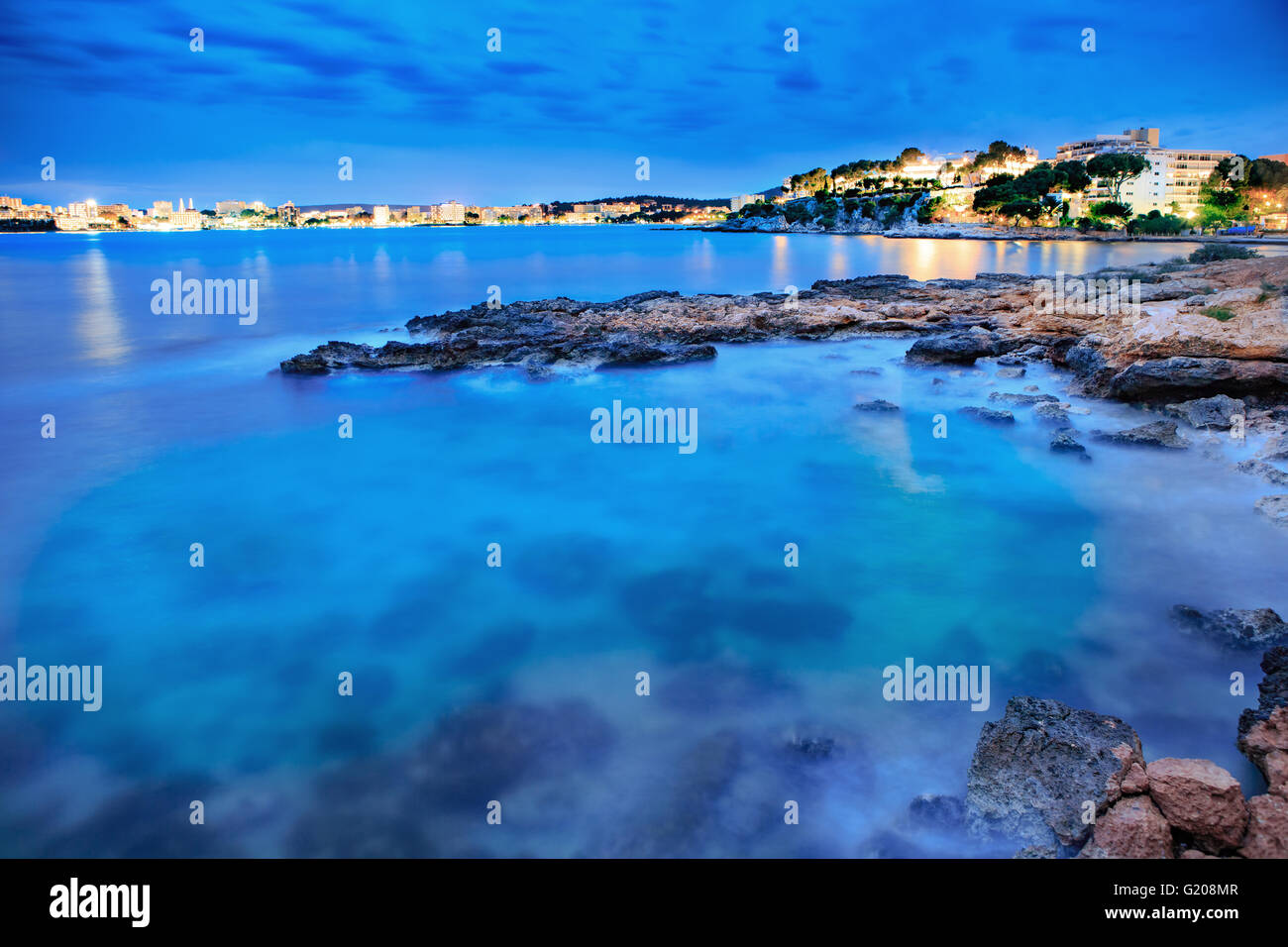 The coast of Mallorca Island, the Balearic Islands in the Mediterranean ...