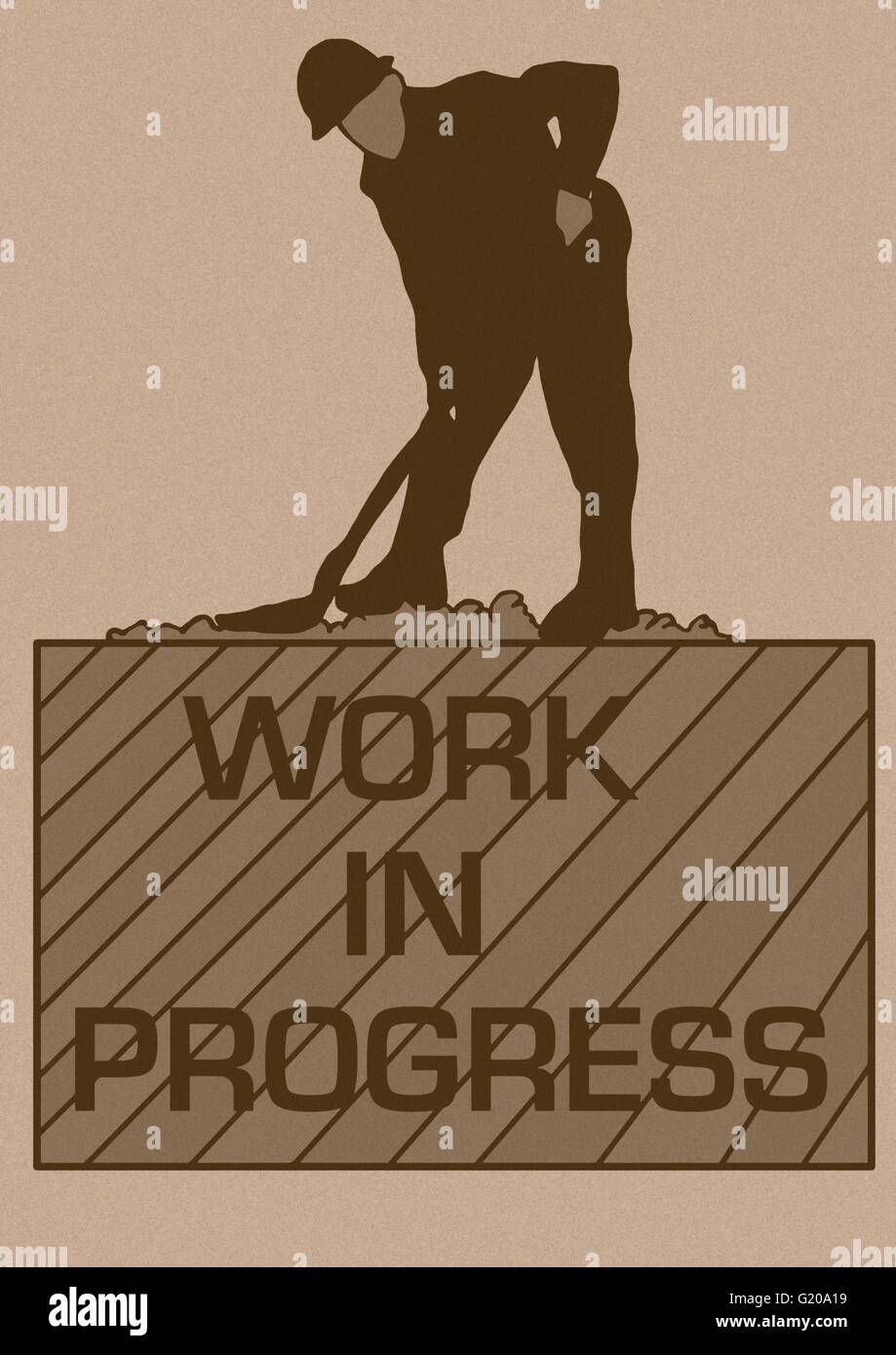 Work in progress vintage Stock Photo - Alamy