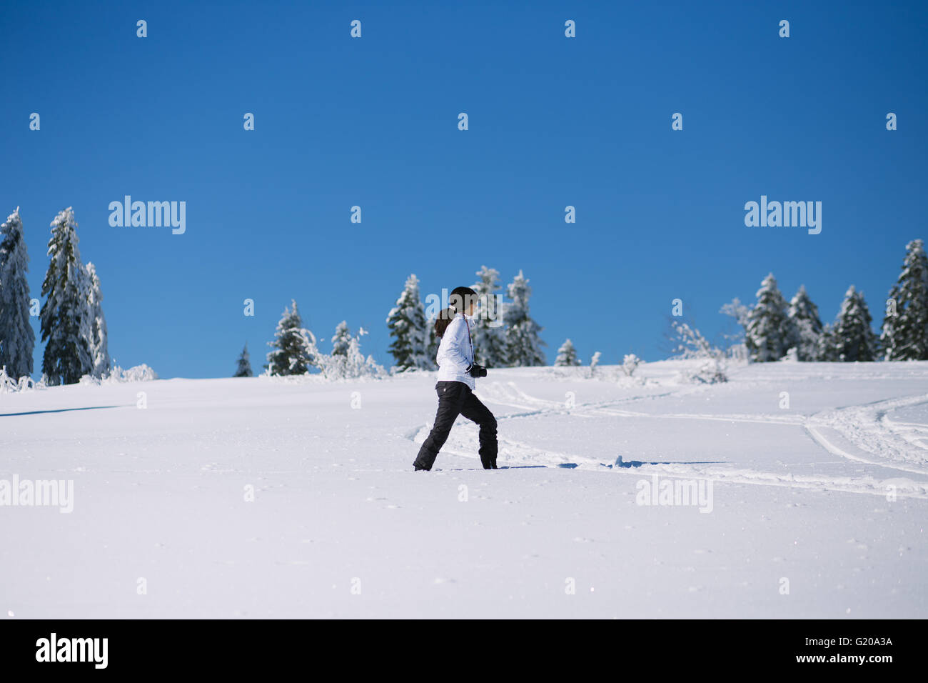 Beautiful woman hiking through hi-res stock photography and images - Alamy