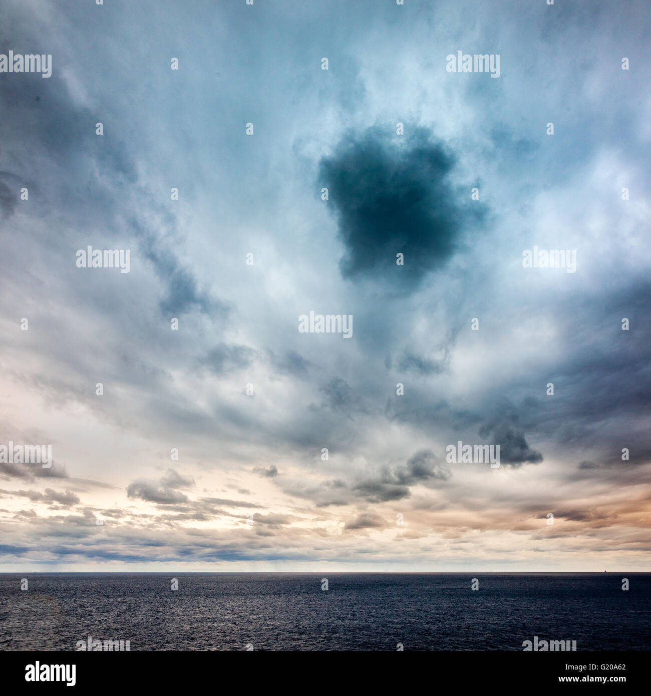 Interesting dramatic cloudscape in the caribbean Stock Photo - Alamy