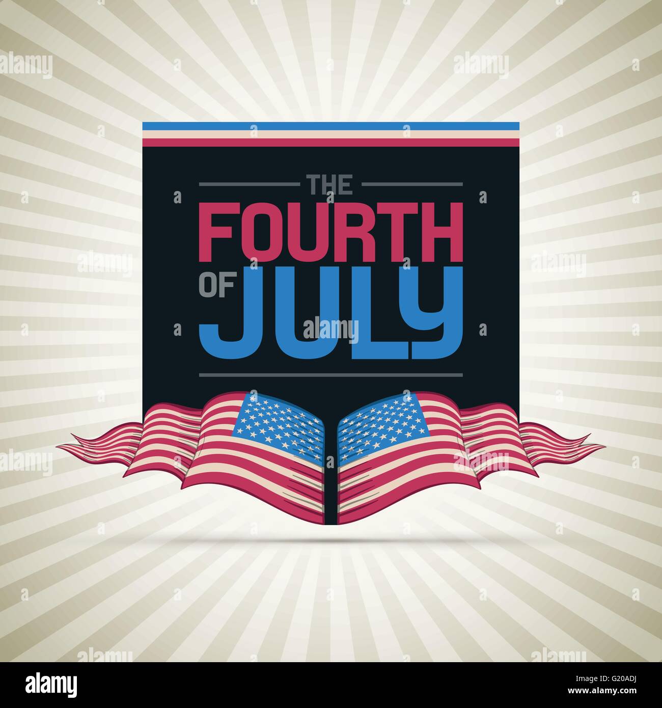 Vector Fourth of July design. Independence Day of United States of ...