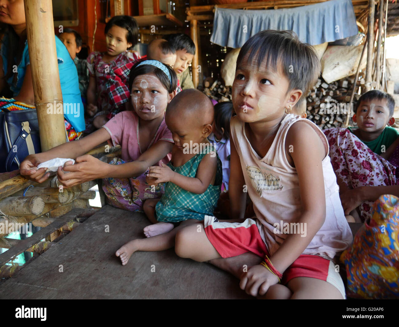 MYANMAR Hlaing Thayer, a slum of Yangon where people were relocated ...