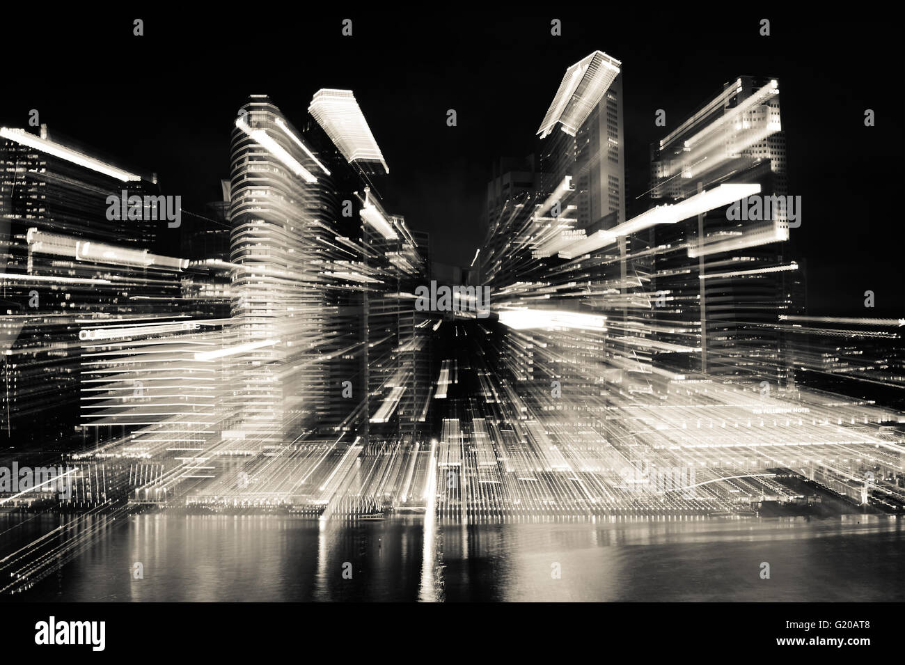 Blur background of cityscape architecture building business metropolis ...