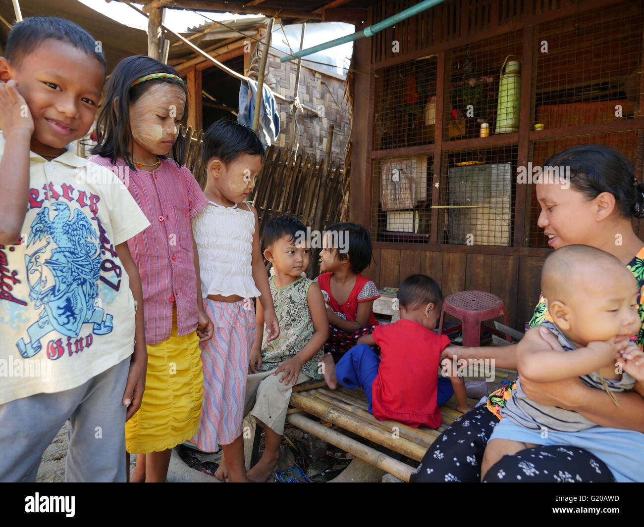 MYANMAR Hlaing Thayer, a slum of Yangon where people were relocated ...