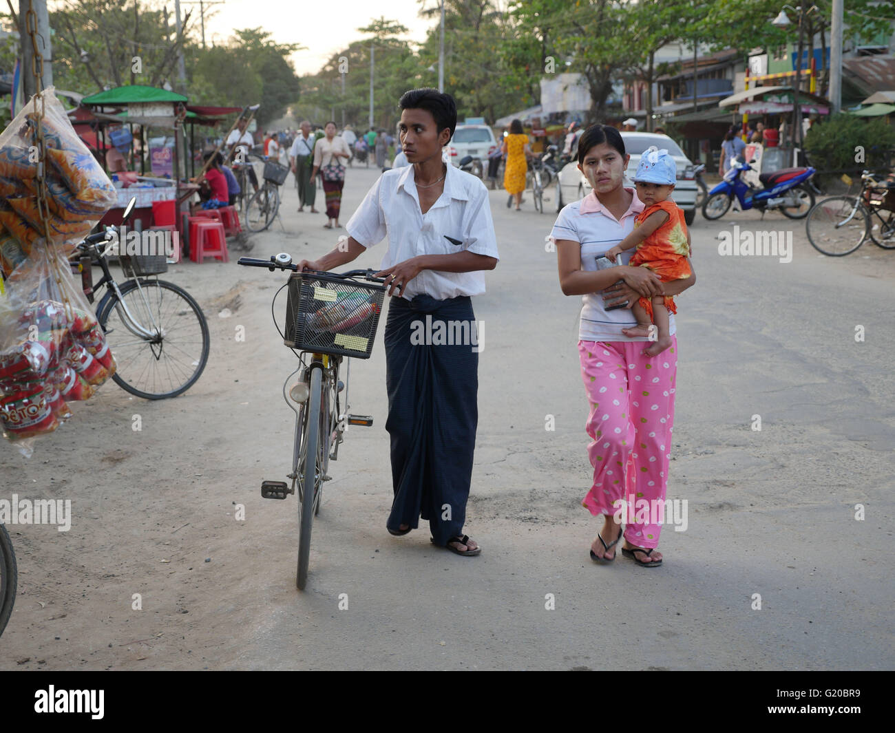 MYANMAR Street scenes in a village Stock Photo - Alamy
