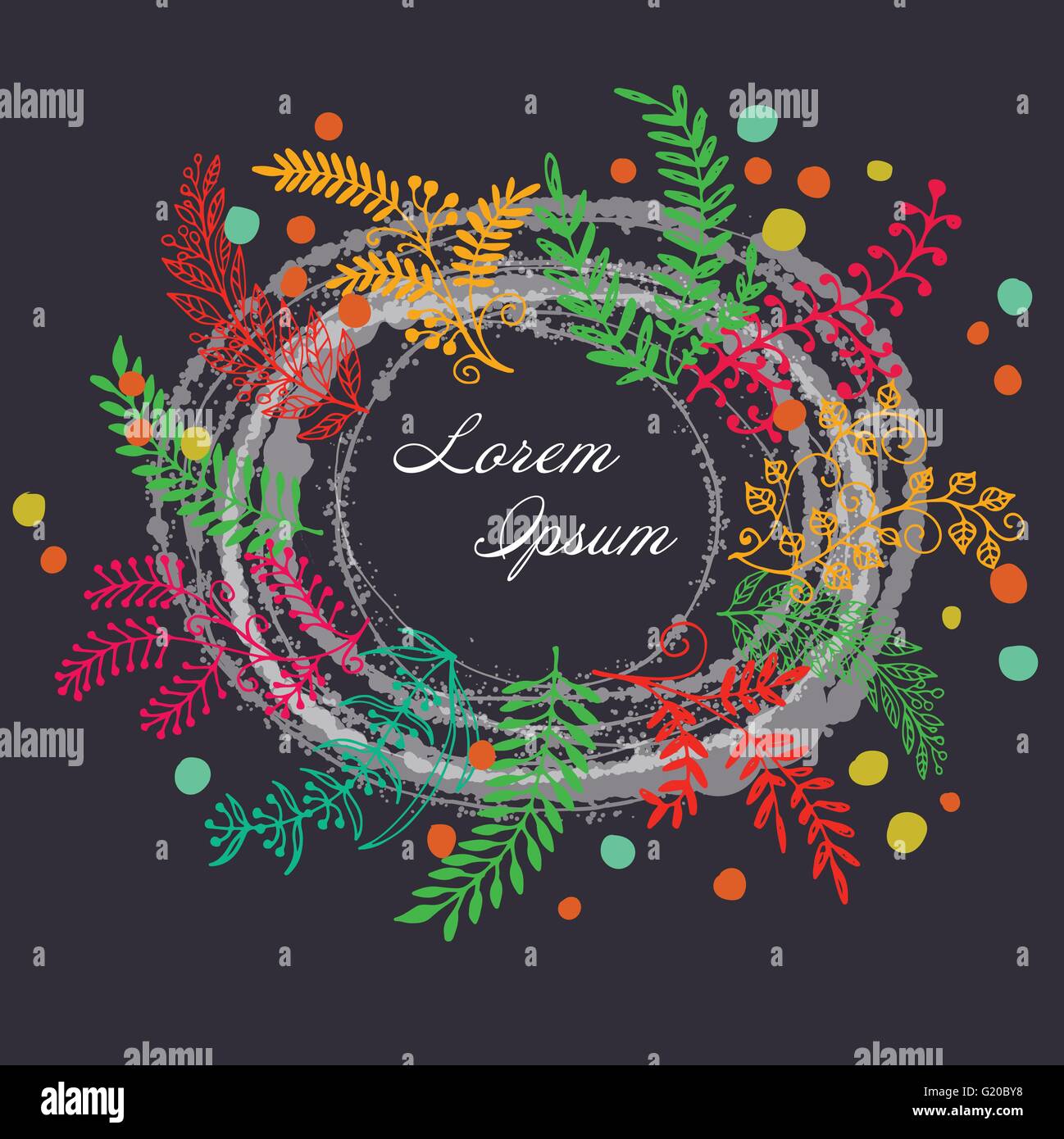 hand painted floral frame Stock Vector Image & Art - Alamy
