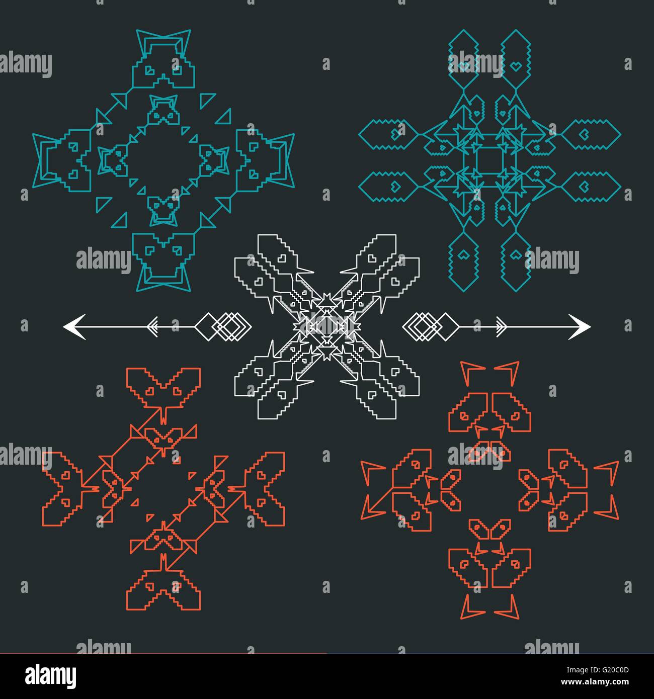 geometry symbols and elements set Stock Vector Image & Art - Alamy