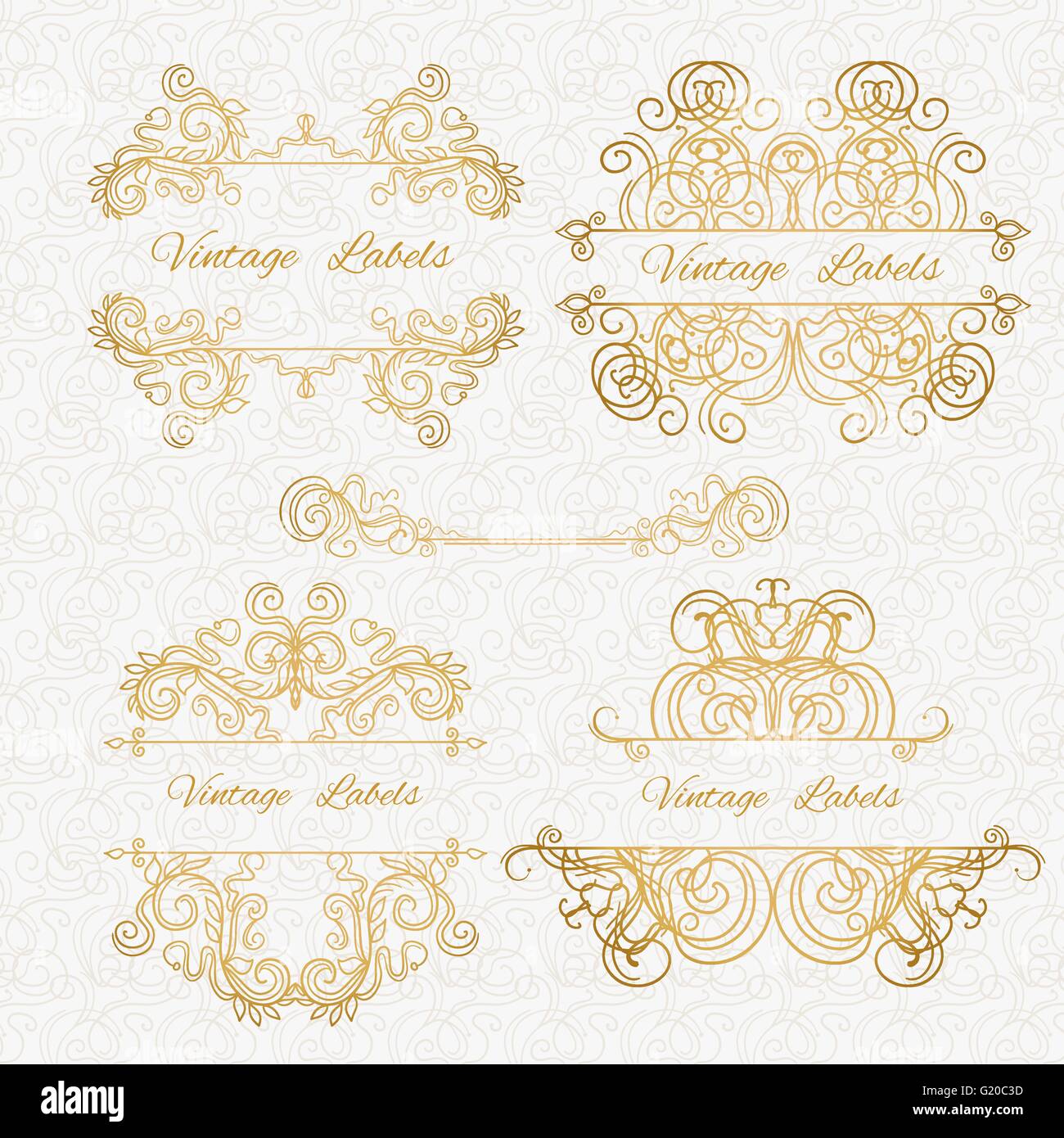 Vintage ornament vector set Stock Vector Images - Alamy