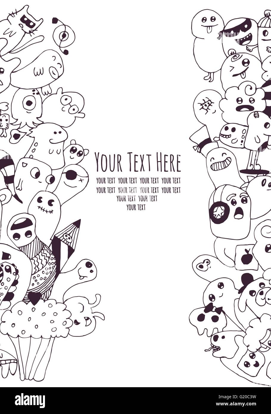Funny doodle vector Stock Vector Image & Art - Alamy