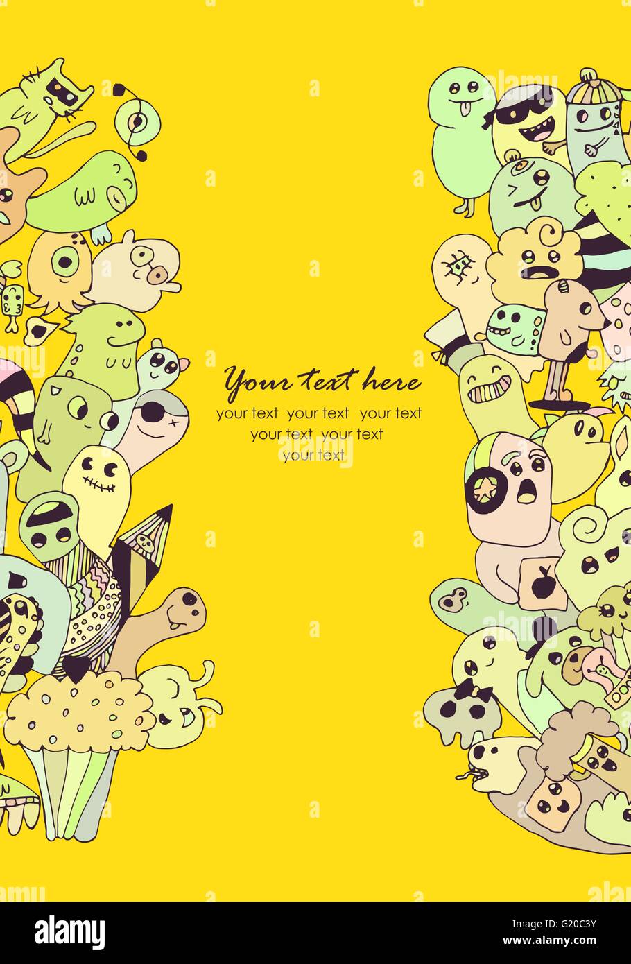 Funny doodle vector Stock Vector Image & Art - Alamy