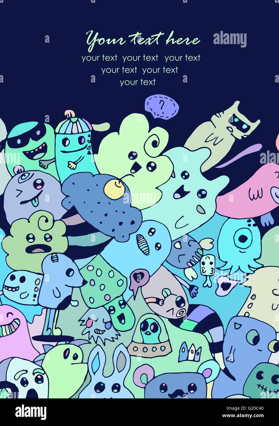 Funny doodle vector Stock Vector Image & Art - Alamy