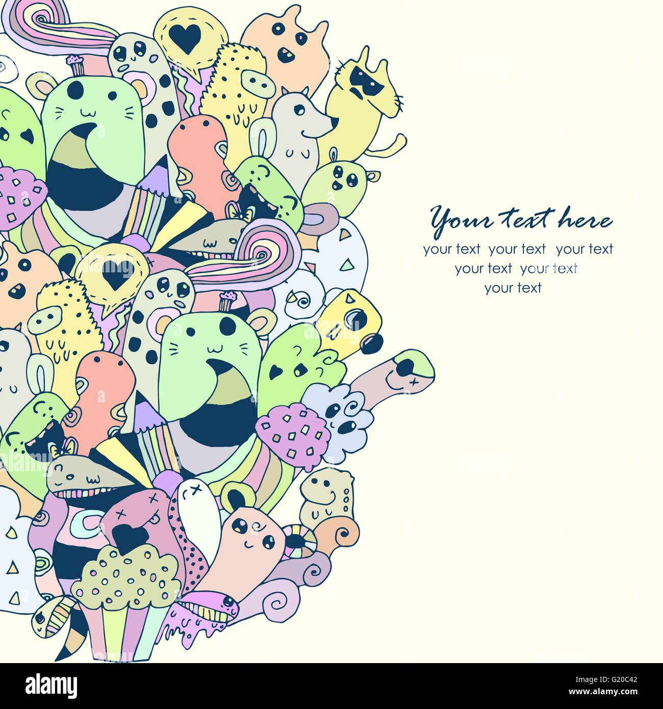 Funny doodle vector Stock Vector Image & Art - Alamy