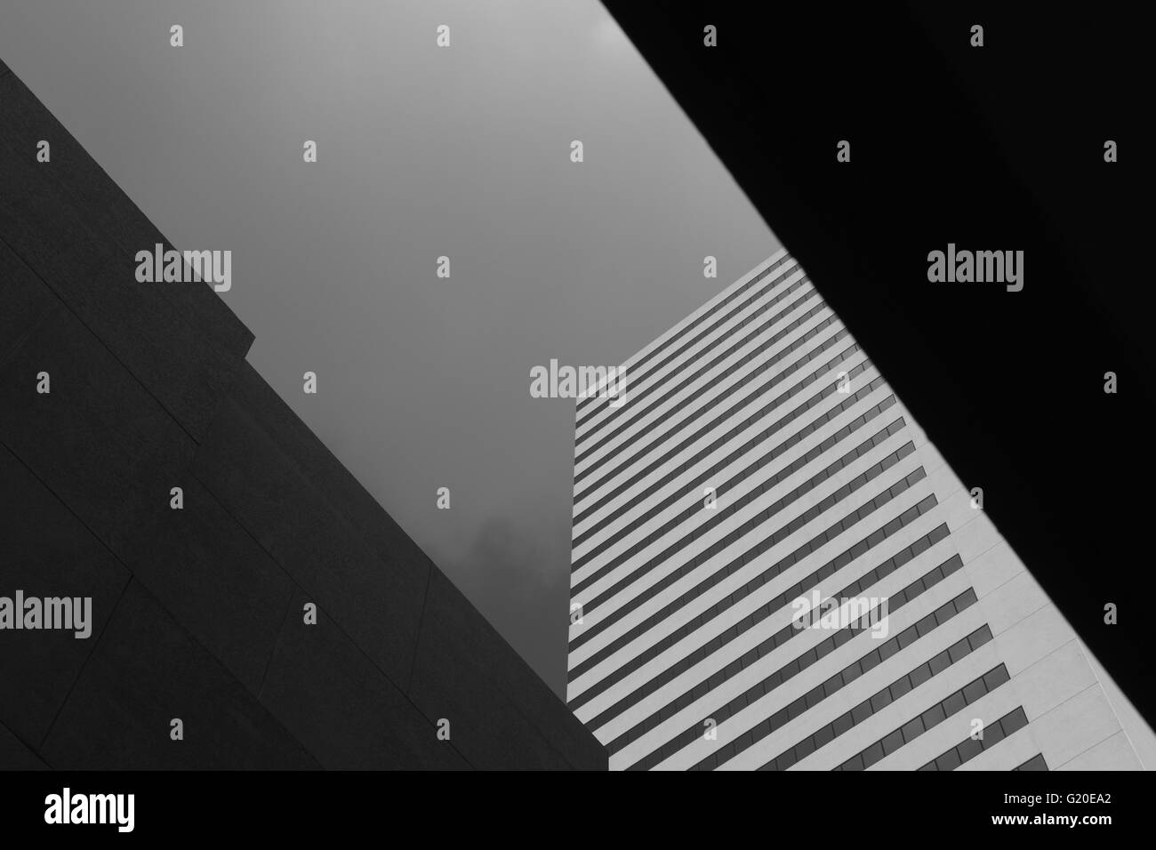 Light and Shadow and the Lines of the Building in Monochrome Stock ...