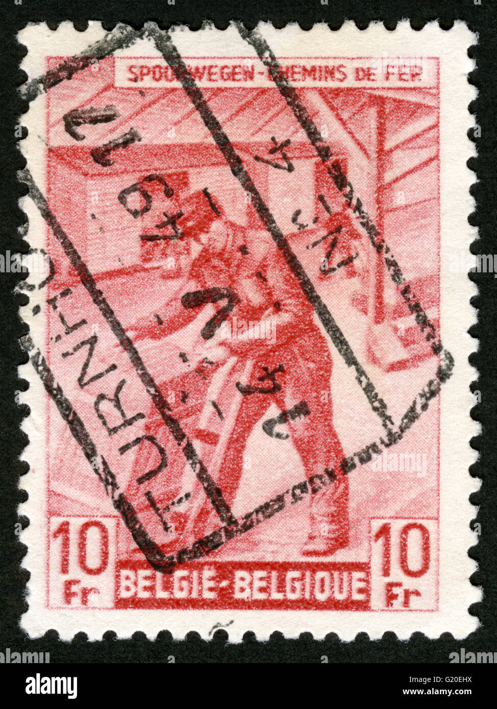 Belgium Post Mark Stamp High Resolution Stock Photography and Images ...