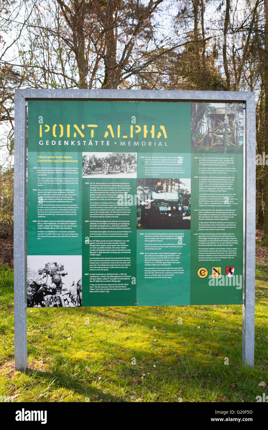 Point Alpha Germany. This is the site of the one-time border between ...