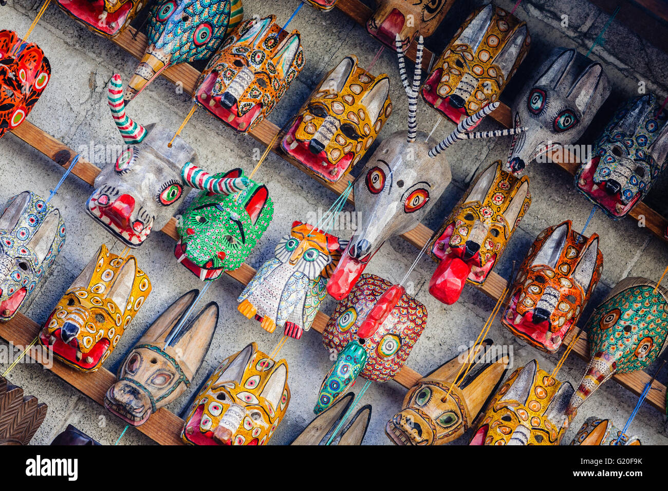 Wooden masks hi-res stock photography and images - Alamy