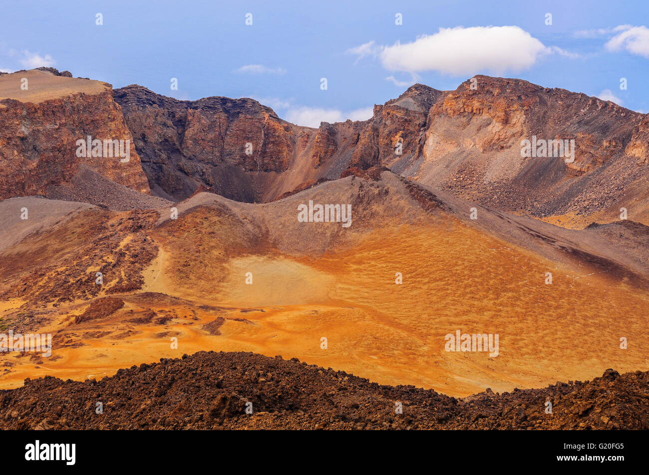 Desert sands of Teide volcano in Tenerife, Spain Stock Photo - Alamy