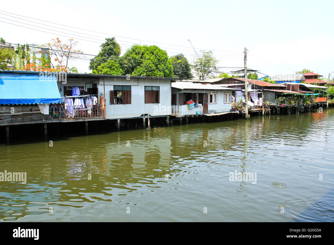 Riverside residential in Thailand Stock Photo - Alamy