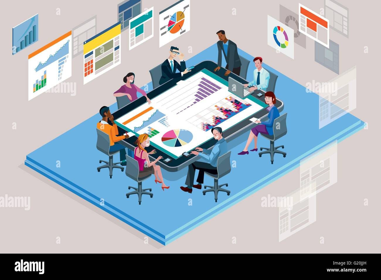 Digital marketing office Stock Vector Images - Alamy