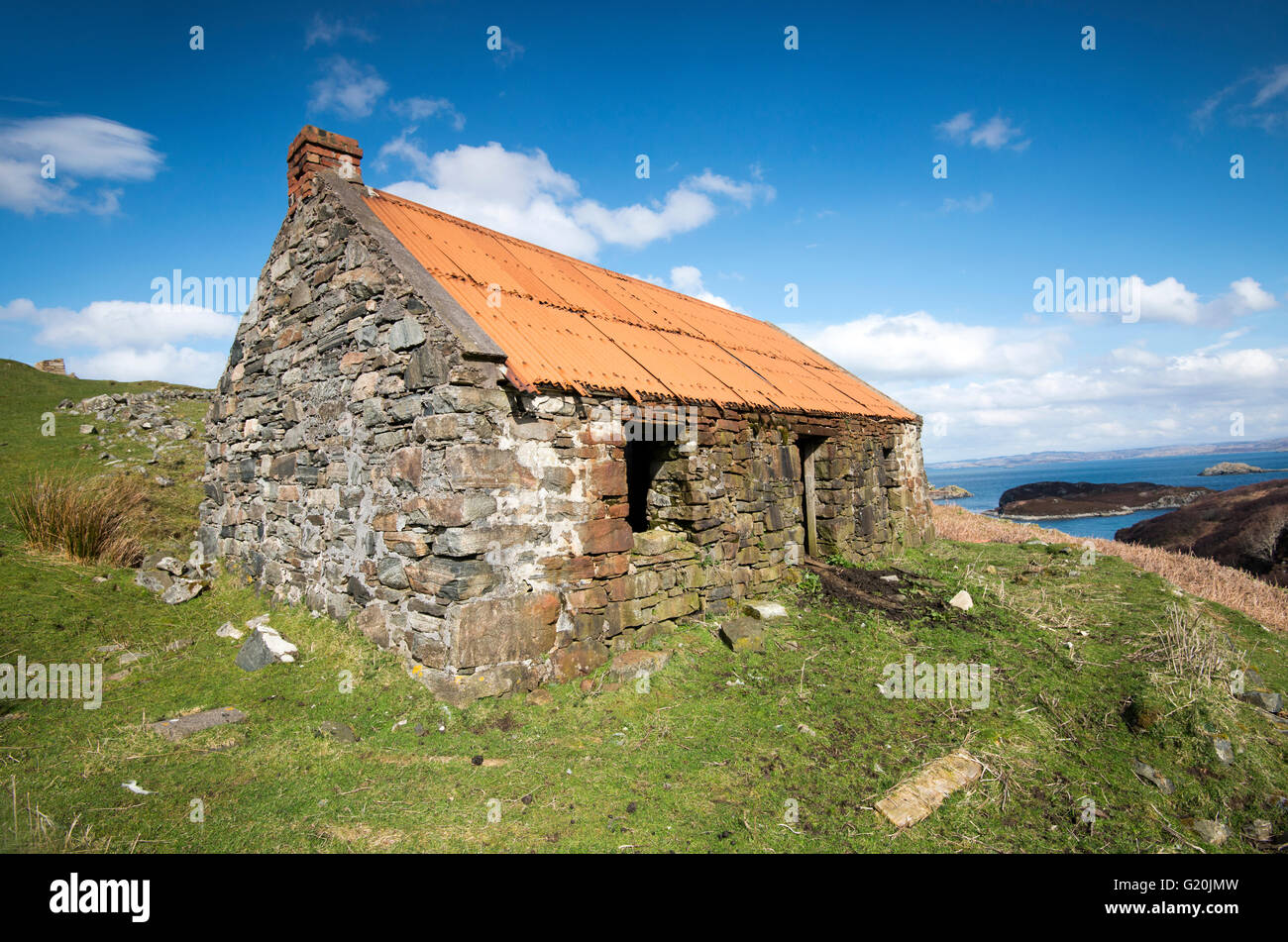 Abandoned croft in Drumbeg, Assynt Sutherland Scotland UK Stock Photo ...