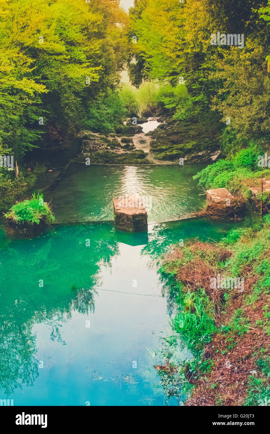 Small river in wild landscape Stock Photo - Alamy