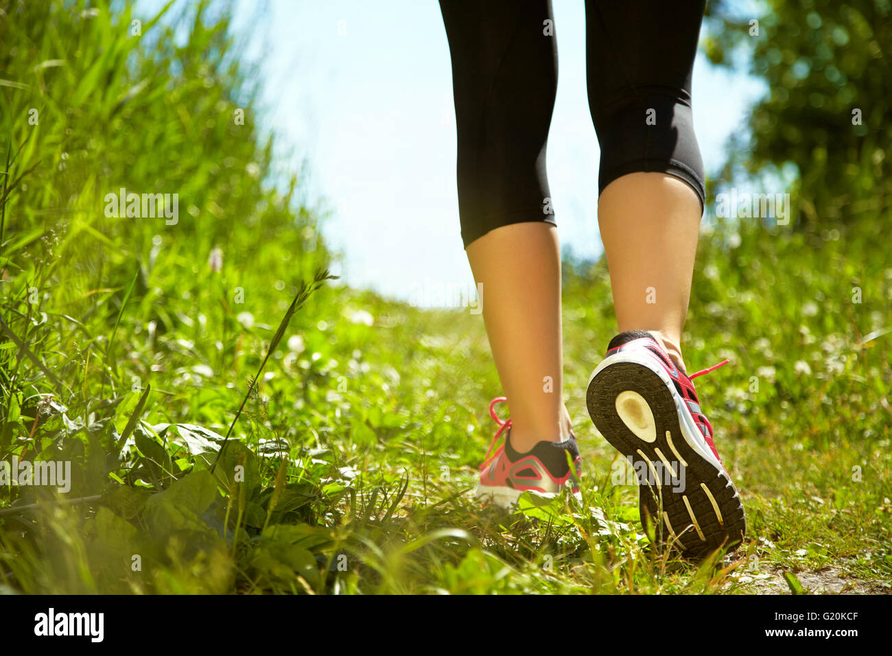 Feet of female jogger hi-res stock photography and images - Alamy