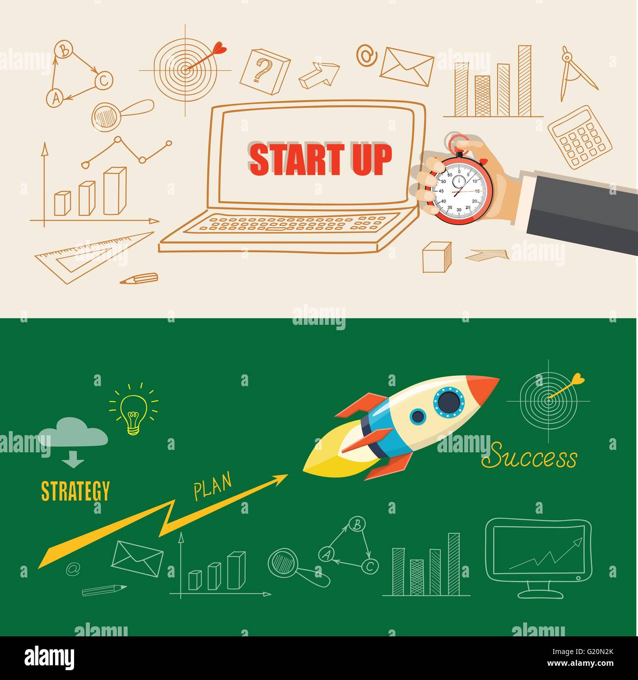 Flat design modern vector illustration business concept - eps10 Stock ...