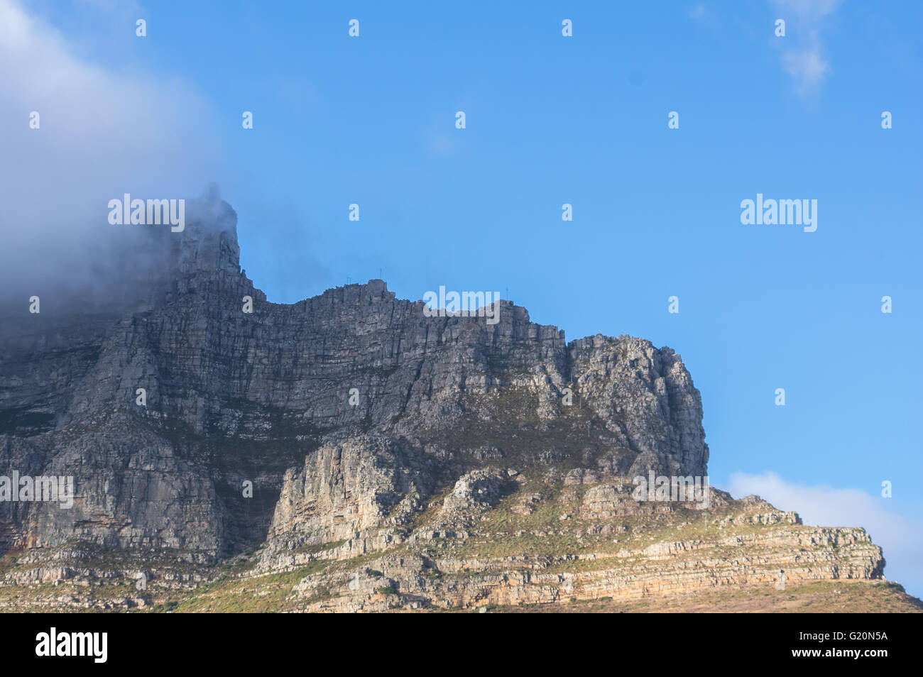 Table Mountain overlooks the city of Cape Town and is a famous landmark ...