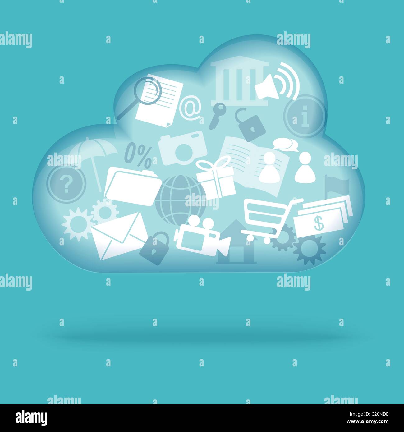 Cloud Computing Concept Vector Illustration Eps 10 Stock Vector Image