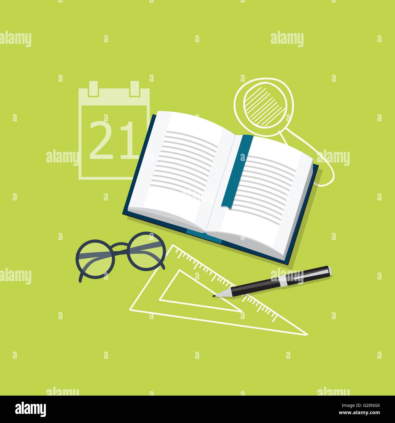 Flat design vector icons of education - eps10 Stock Vector Image & Art ...