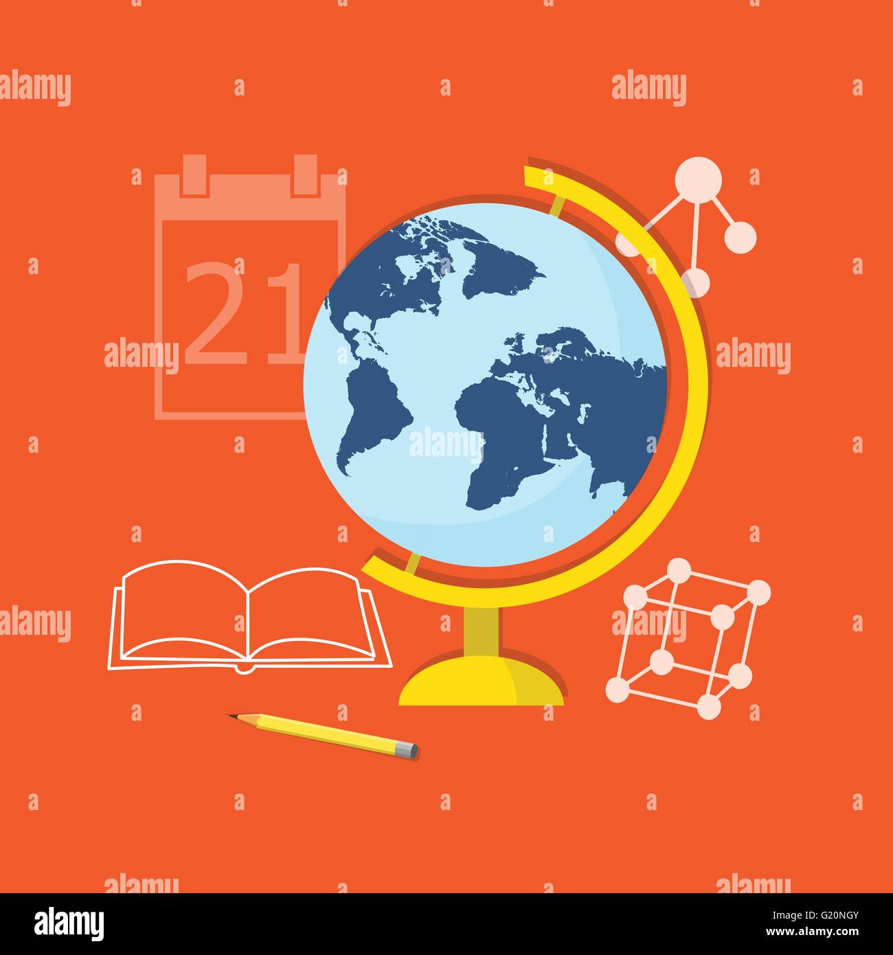 Globe pencil Stock Vector Images - Alamy