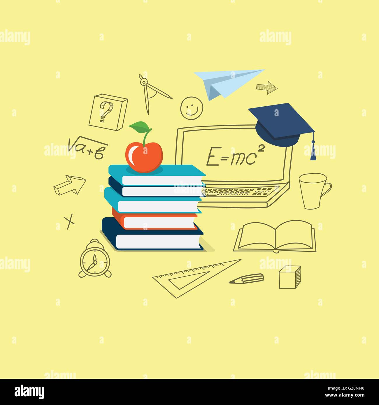 Flat design modern vector illustration concept of online training ...