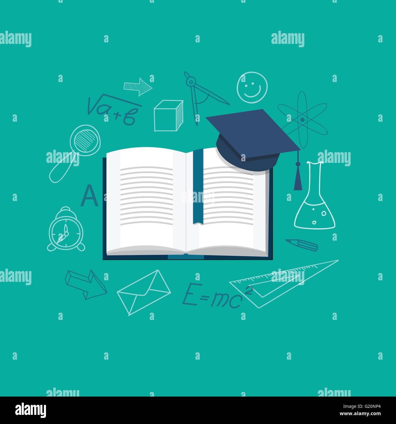Flat design modern vector illustration concept of training, education ...