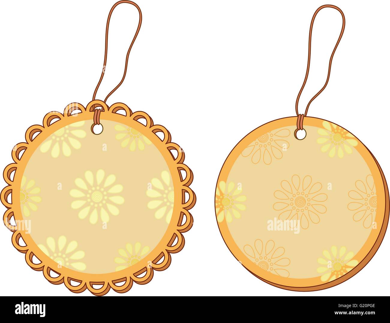 Tags with floral pattern Stock Vector Image & Art - Alamy