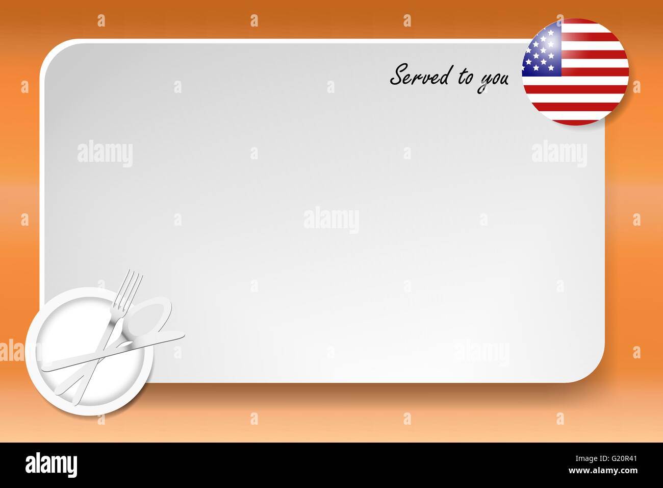 American restaurant flag Stock Vector Images - Alamy