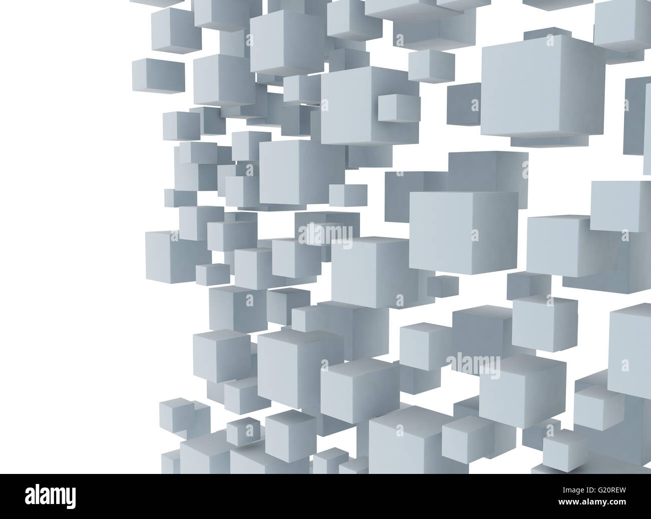 Digital illustration of 3d cubes design background Stock Photo - Alamy